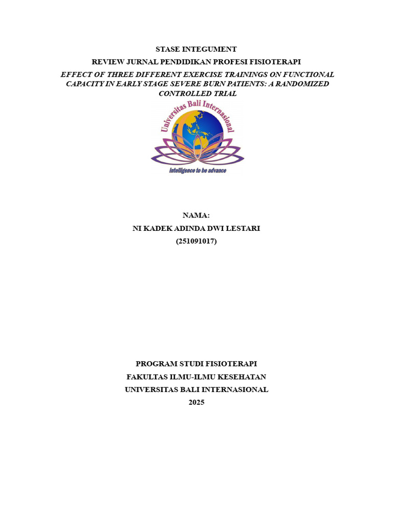 REJUV Stase Integument_ni Kadek Adinda Dwi Lestari_251091017 | PDF