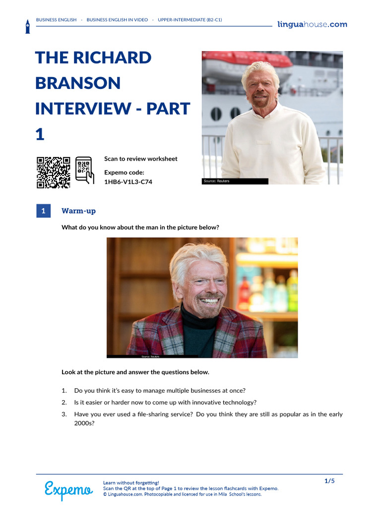 Richard Branson Interview Insights | PDF