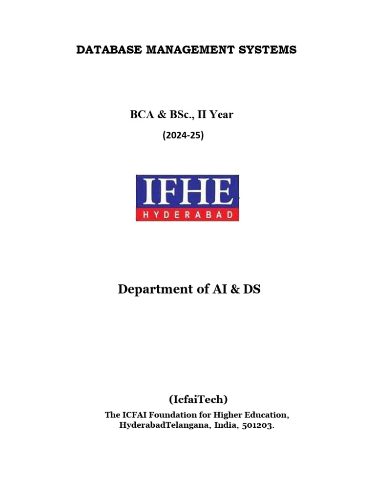 DBMS - UNIT 1&2 Notes - BCA and BSC | PDF | Databases | Relational Model