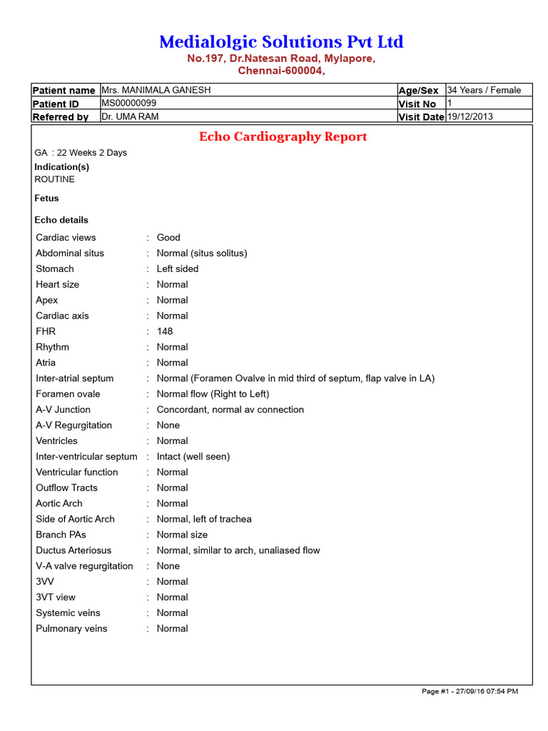 Fetal Echo | PDF | Heart Valve | Heart