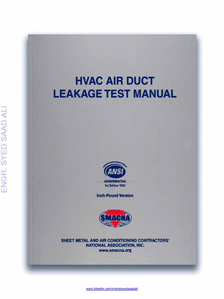 HVAC Duct Leakage Test Manual | PDF | Building Technology | Building ...