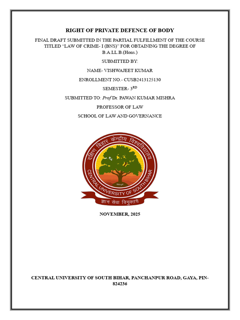 BNS Assignment | PDF | Burden Of Proof (Law) | Assault