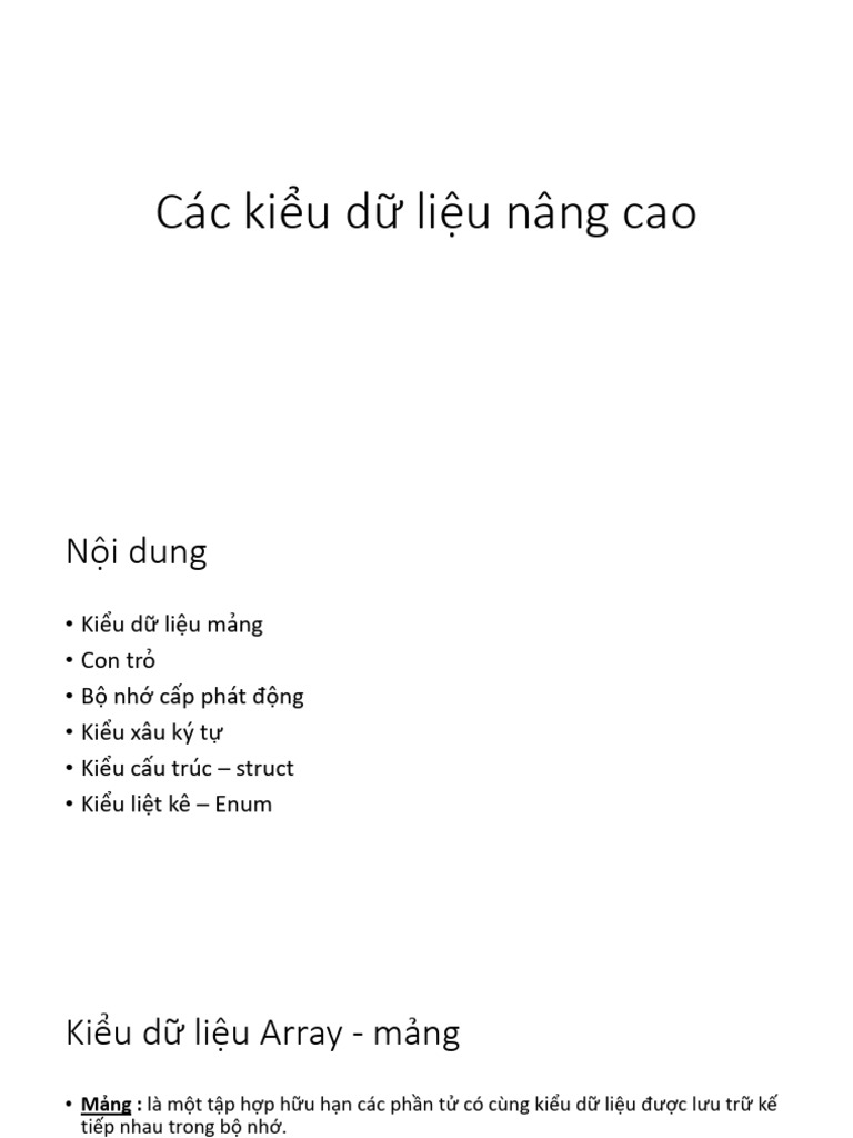 Chap08.Advanced Data Types - Array | PDF