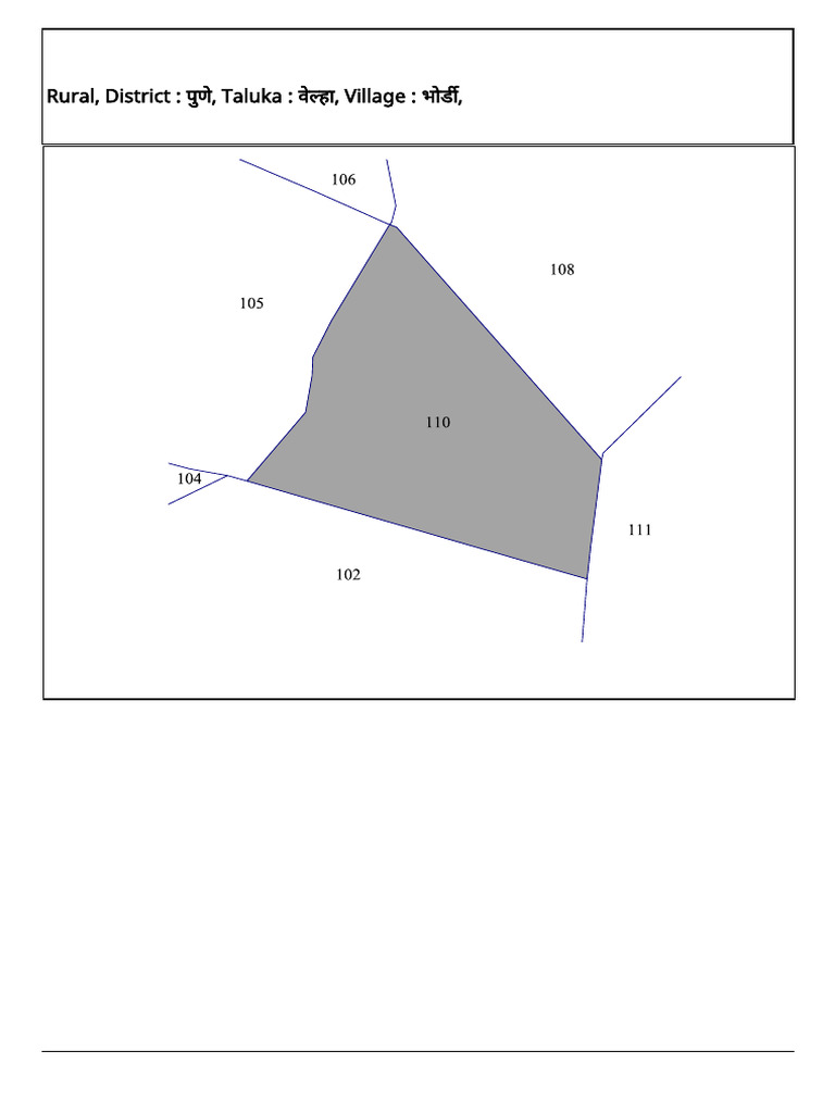 Plot Report for Village भोर्डी, Pune | PDF