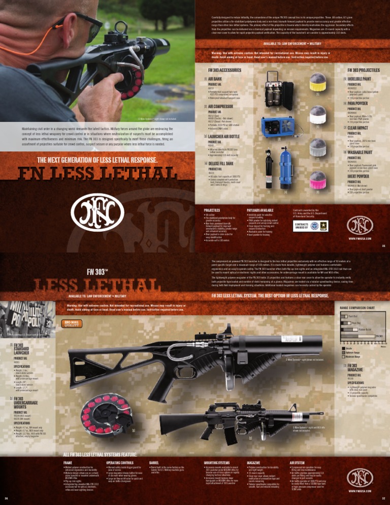 FN MIL Less Lethal | PDF | Military Equipment | Projectiles