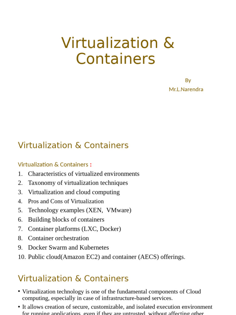 Understanding Virtualization & Containers | PDF | Virtualization | Data ...