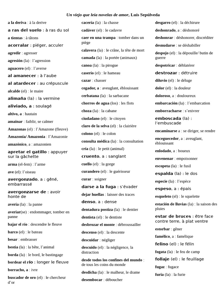 Un Viejo Que Leía Novelas de Amor | PDF