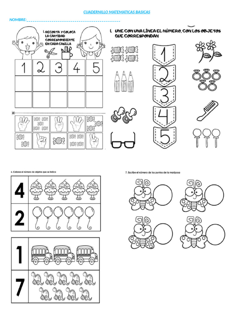 Actividades de Numeros Del 1 Al 10 | PDF