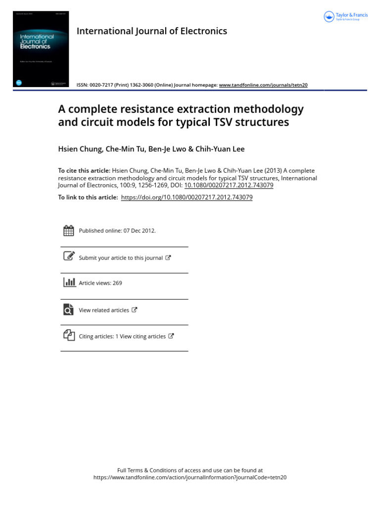 A Complete Resistance Extraction Methodology and Circuit Models For ...