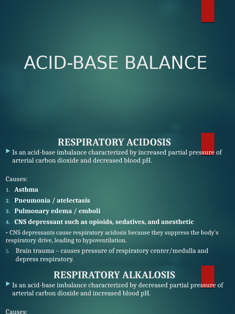 Understanding Acid-Base Imbalances | PDF | Physiology | Intensive Care ...