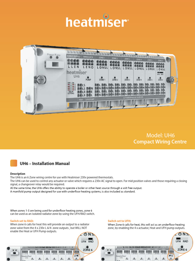 UH6-rev.-1.2 (1) | PDF | Thermostat | Mains Electricity