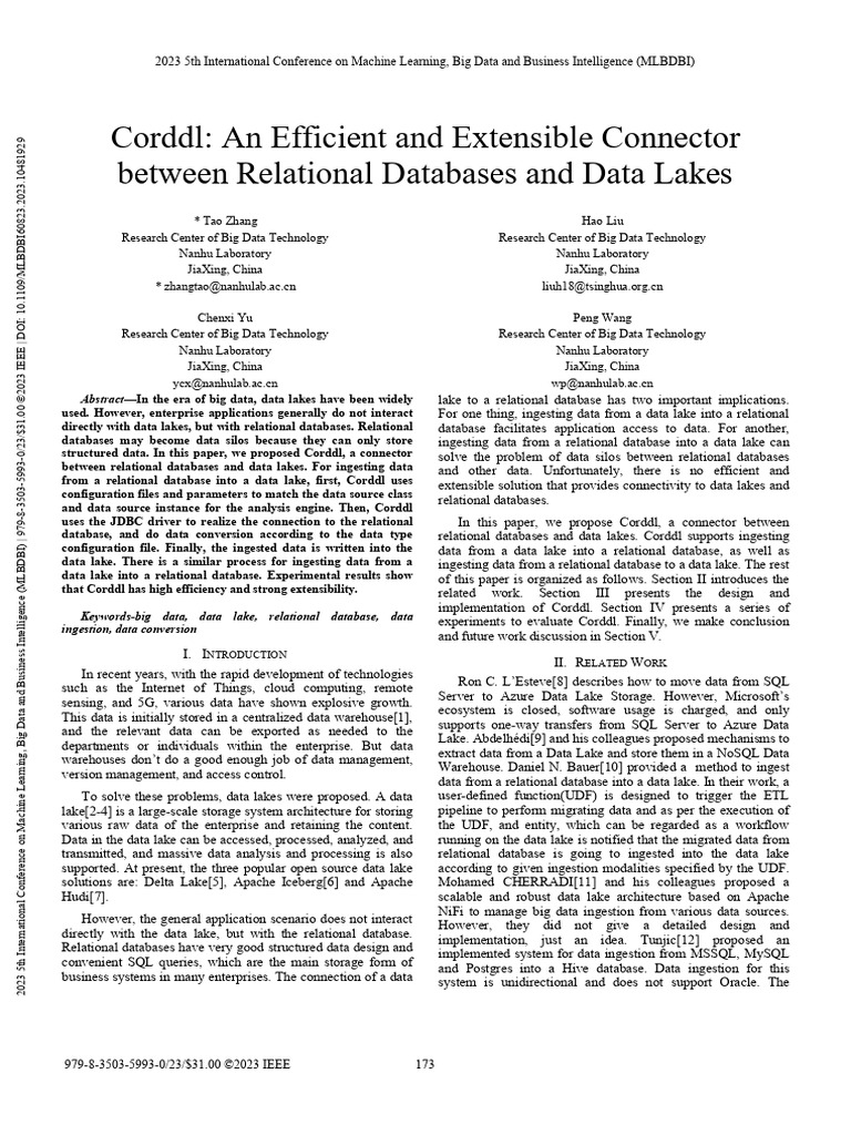 Corddl An Efficient and Extensible Connector Between Relational ...
