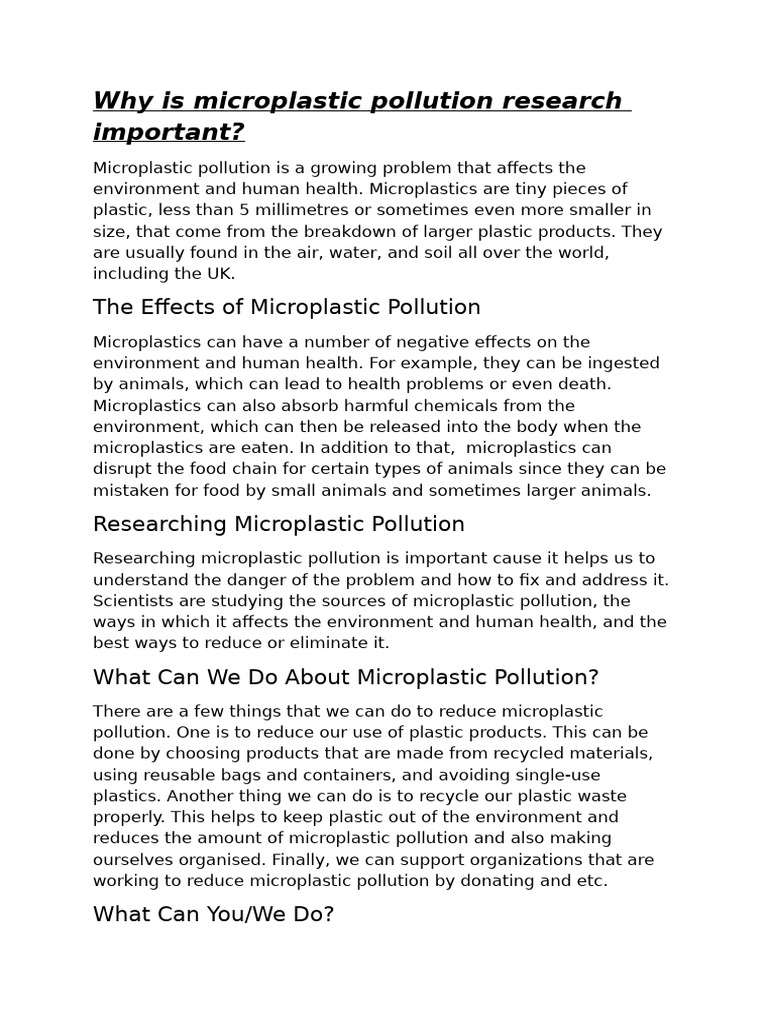 Micro Plastics | PDF | Pollution | Plastic