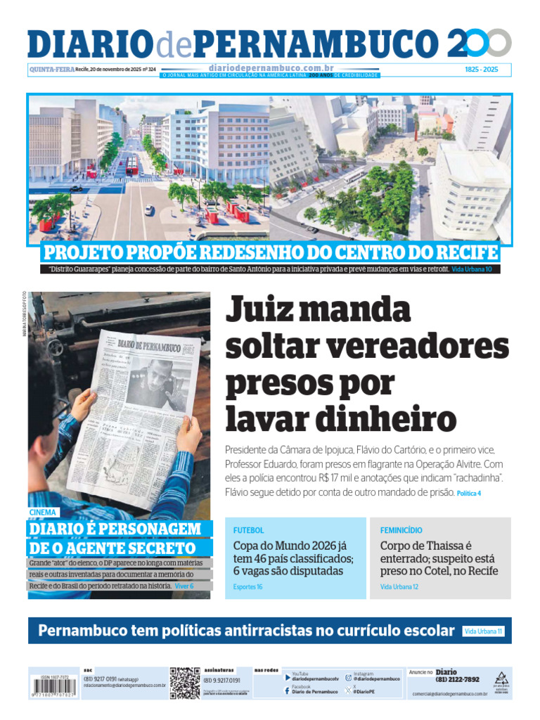 Diario de Pernambuco (20!11!25) | PDF | Luiz Inácio Lula da Silva | Brasil