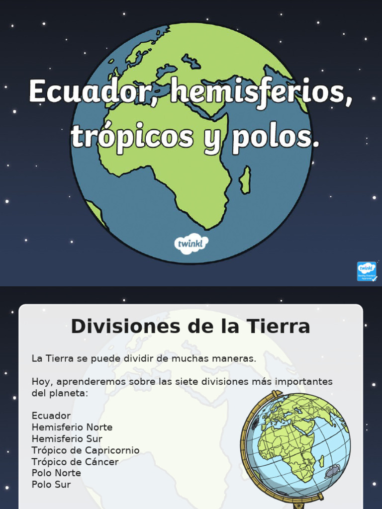 Sa Cs 1631617517 Ecuador Hemisferios Tropicos y Polos Ver 1 | PDF ...