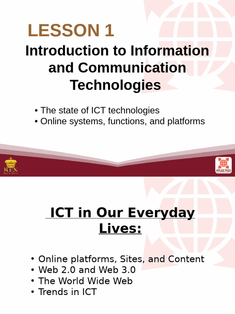 L1 Introduction To Information and Communication Technology | PDF ...