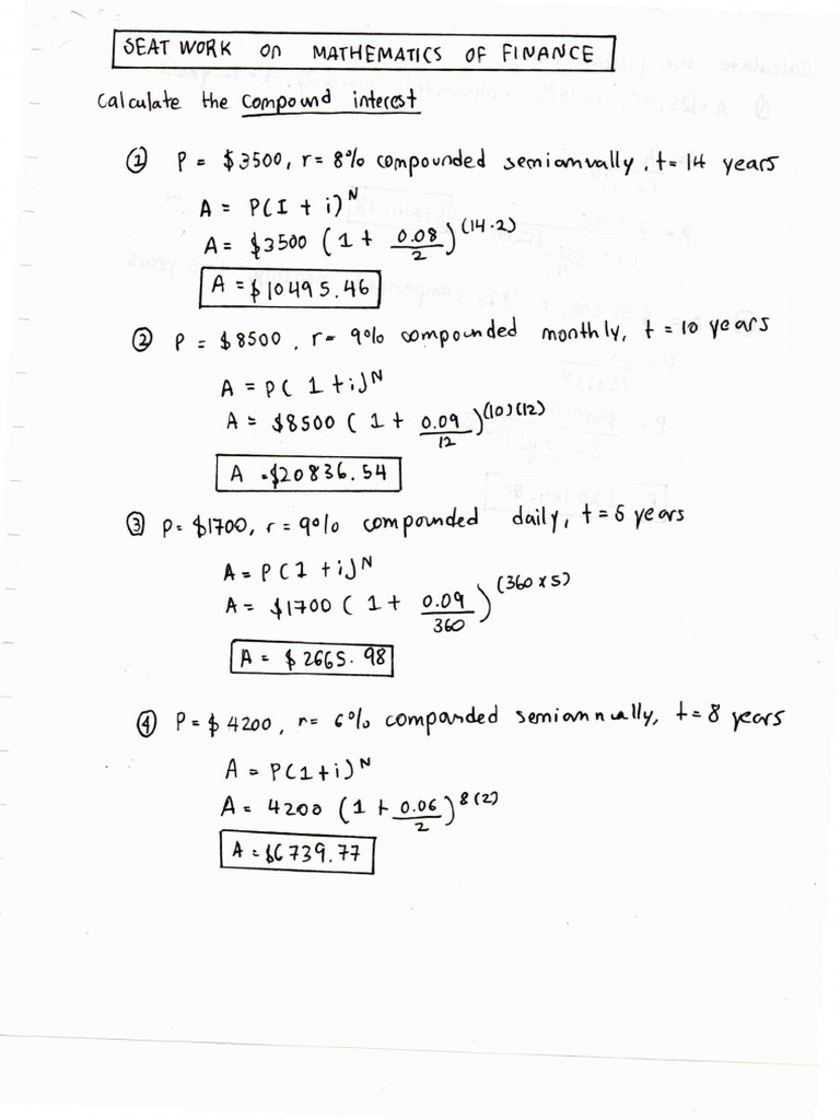 Math+of+Finance Solved+Items+1 | PDF