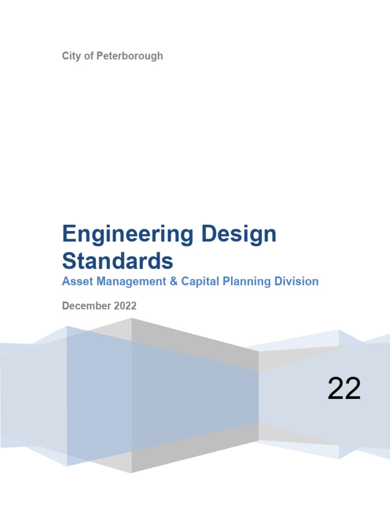 Peterborough Engineering Design Standards | PDF | Sanitary Sewer ...