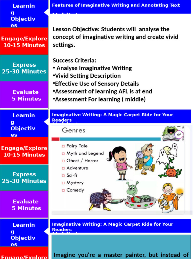 Imaginative Writing: Crafting Vivid Settings | PDF | Evaluation ...