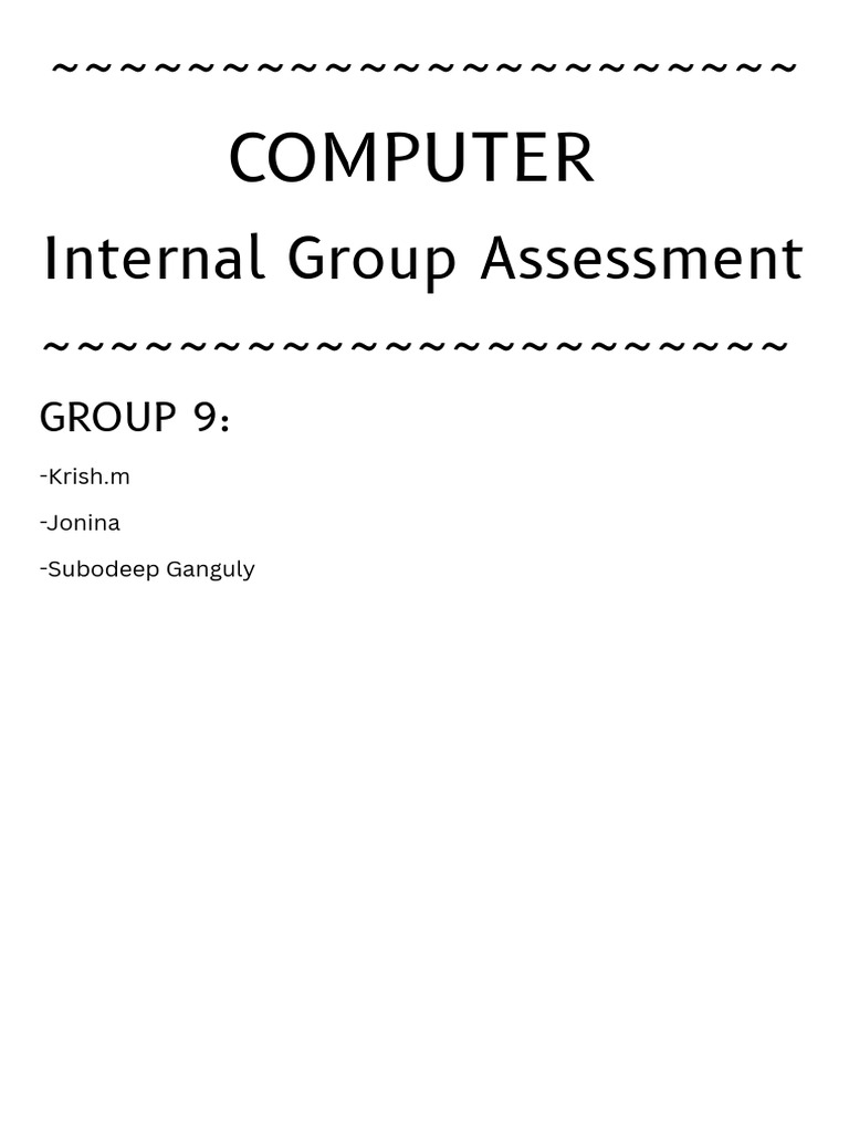 Computer IAssessment | PDF | String (Computer Science) | Integer (Computer Science)