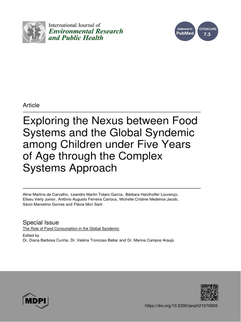 Food Systems and Global Syndemic in Children | PDF | Malnutrition | Obesity