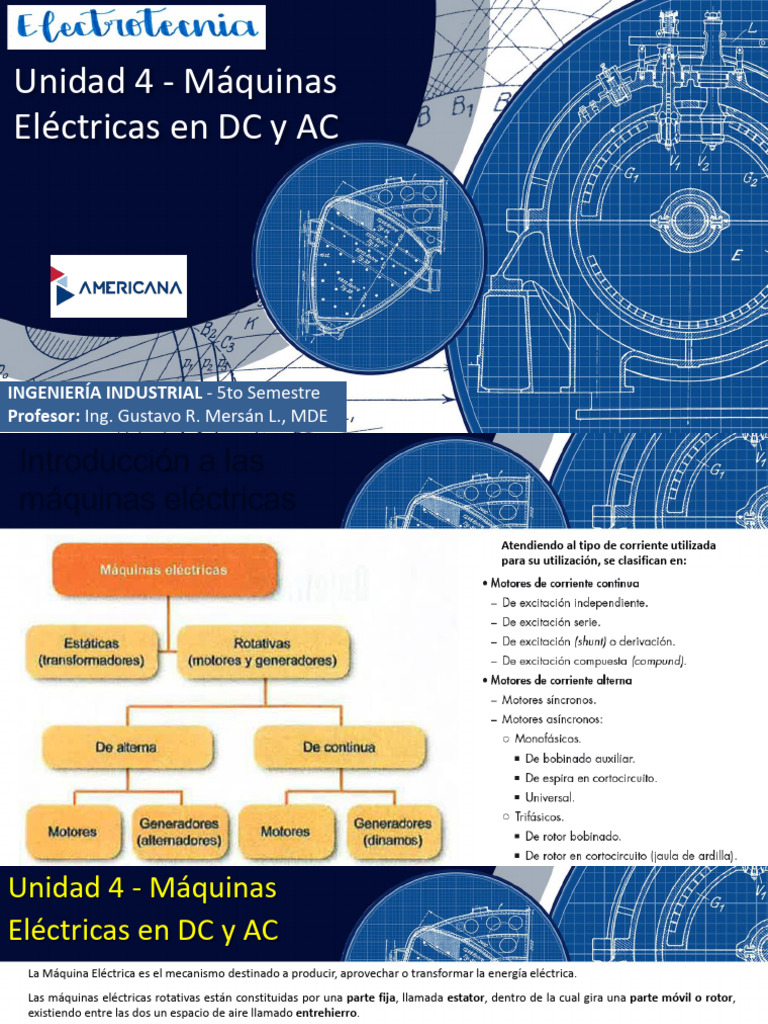 11 U4 ME DCyAC_4.2 a 4.5 D_II 3S Electrotecnia | PDF | Motor eléctrico | Inductor