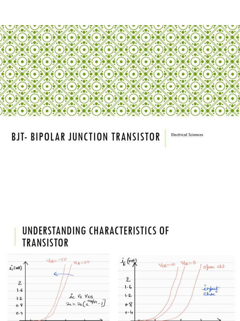 BJT Transistor Characteristics Explained | PDF