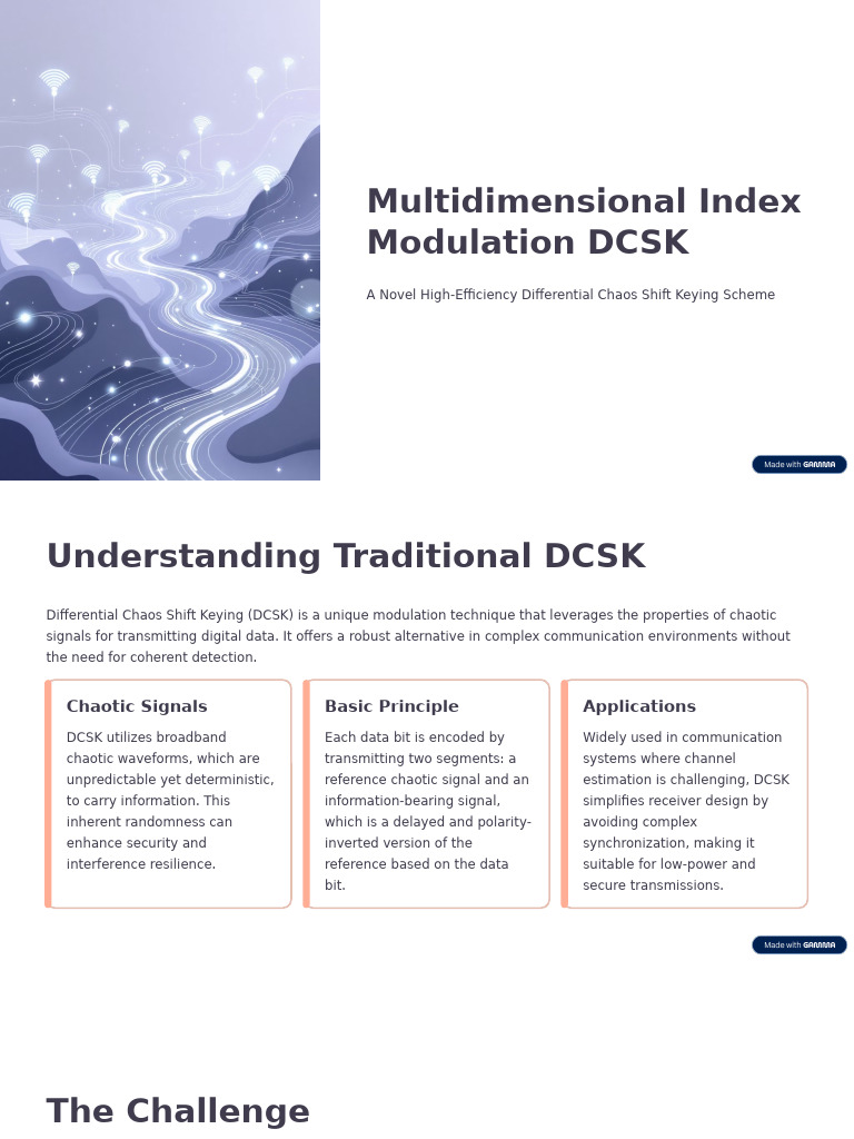 Multidimensional Index Modulation DCSK | PDF | Data Transmission | Telecommunications Engineering