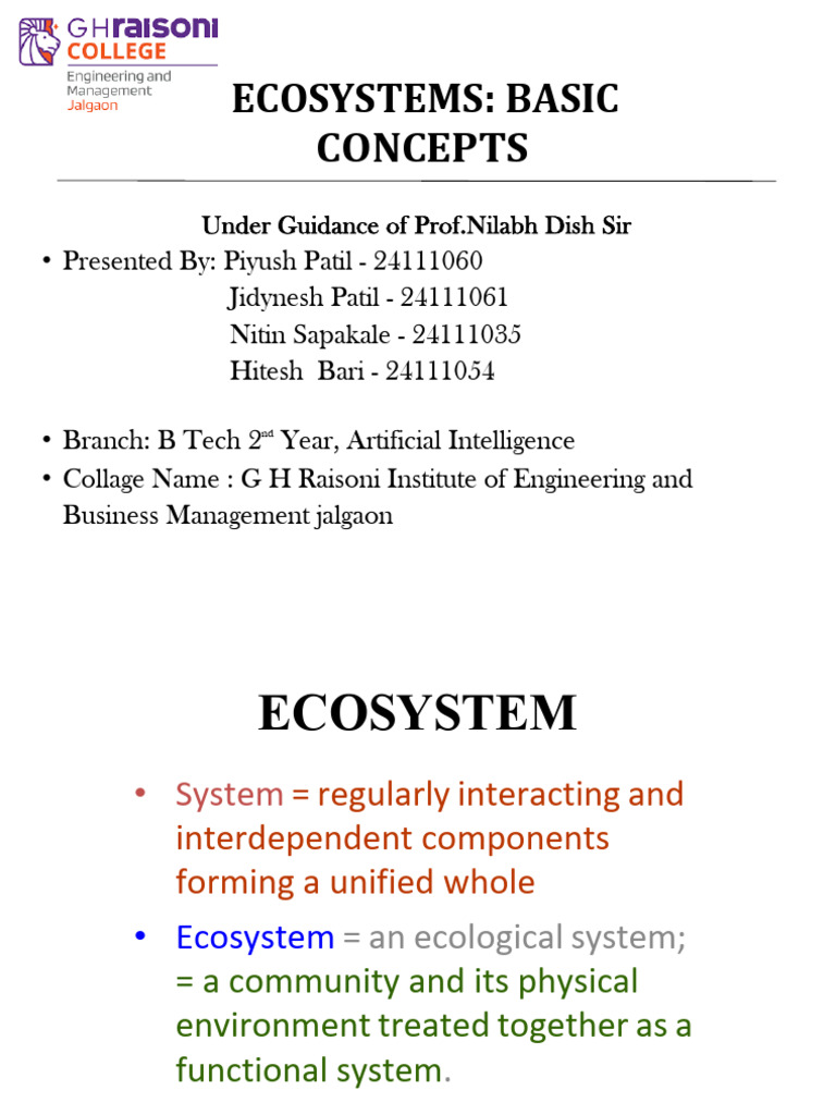 Ecosystems PPT | PDF | Food Web | Ecosystem