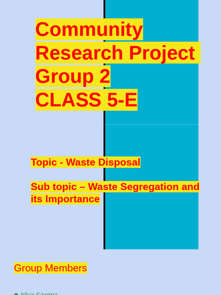 Community - Research - Project - Group2 2 | PDF | Waste Management | Waste