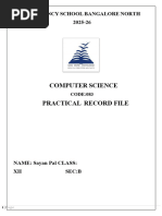 CBSE Class 12 Computer Science Practical | PDF