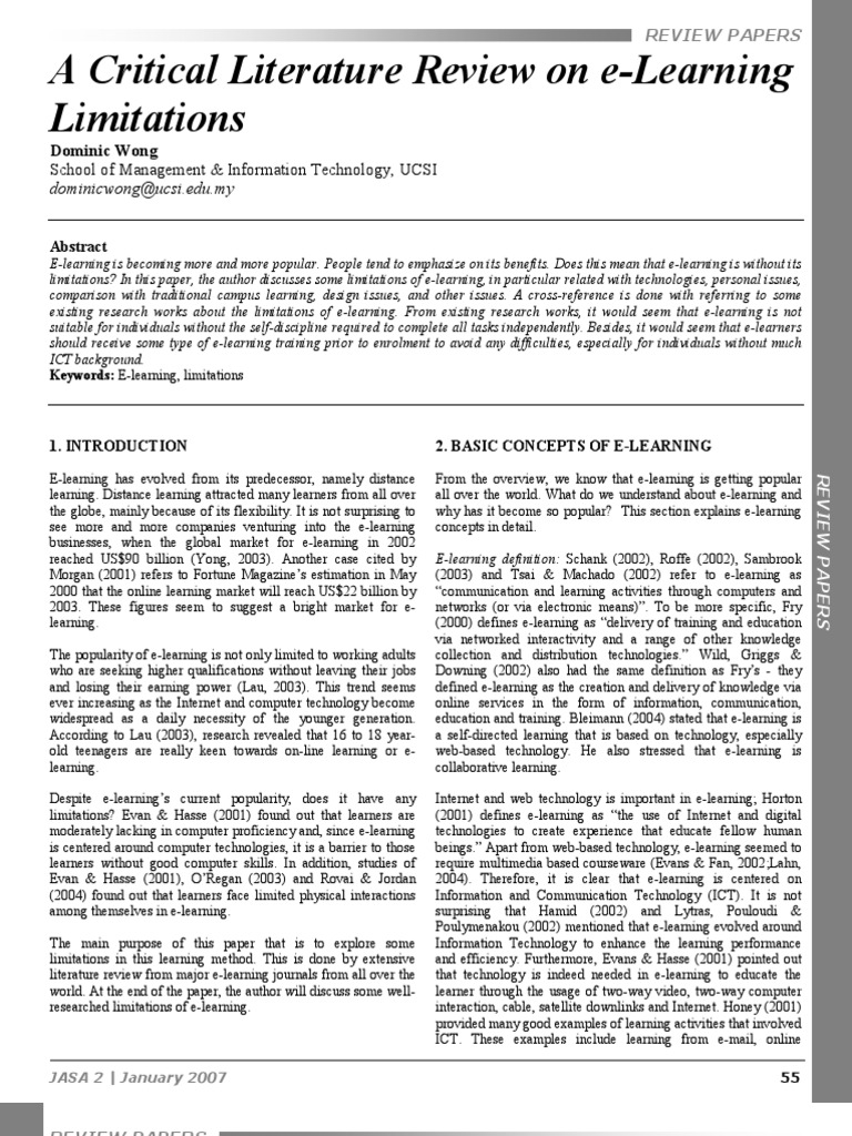 E Learning Limitations | PDF | Educational Technology | Distance Education