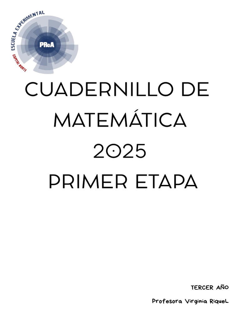 Cuadernillo Primer Etapa 3ro 2025 | PDF | Triángulo | Matemática Elemental