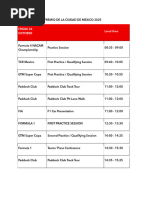 F1 2025 Race Schedule and Dates | PDF