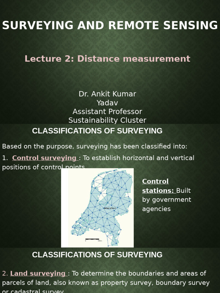 Surveying and Remote Sensing - Lecture 2 - Distance Measurement | PDF ...