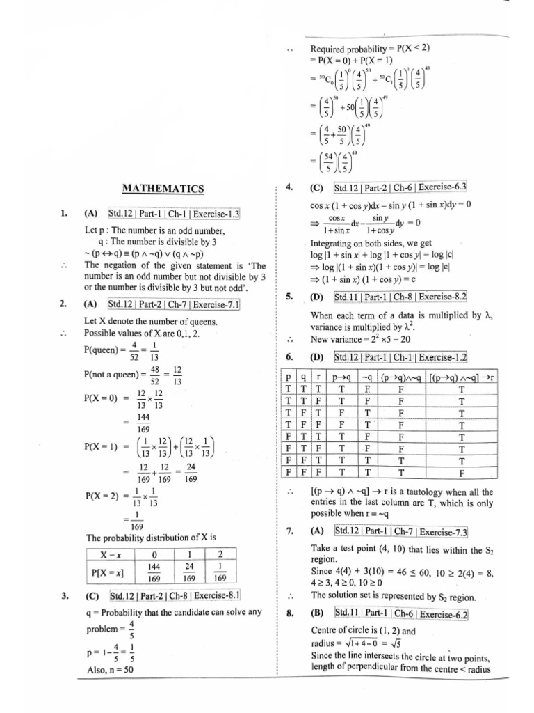 Maths Sol | PDF