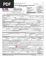 Civil Service Exam Application Form | PDF | Identity Document
