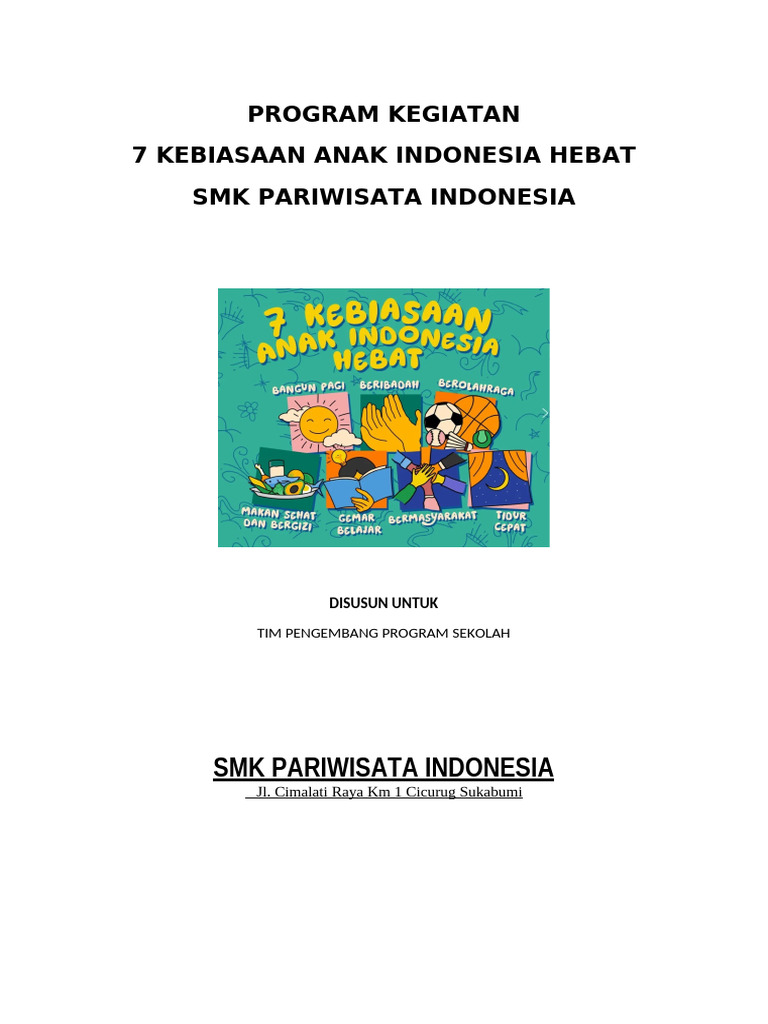Program 7 Kebiasaan Anak Hebat SMK | PDF