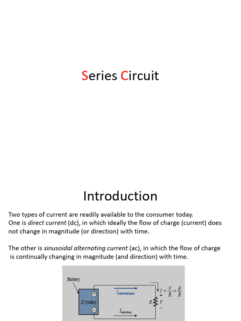Understanding Series Circuits Basics | PDF | Series And Parallel ...