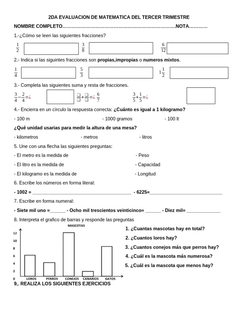 Matema Segundo Trimestre | PDF