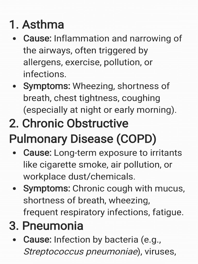 10 Common Lung Diseases | PDF