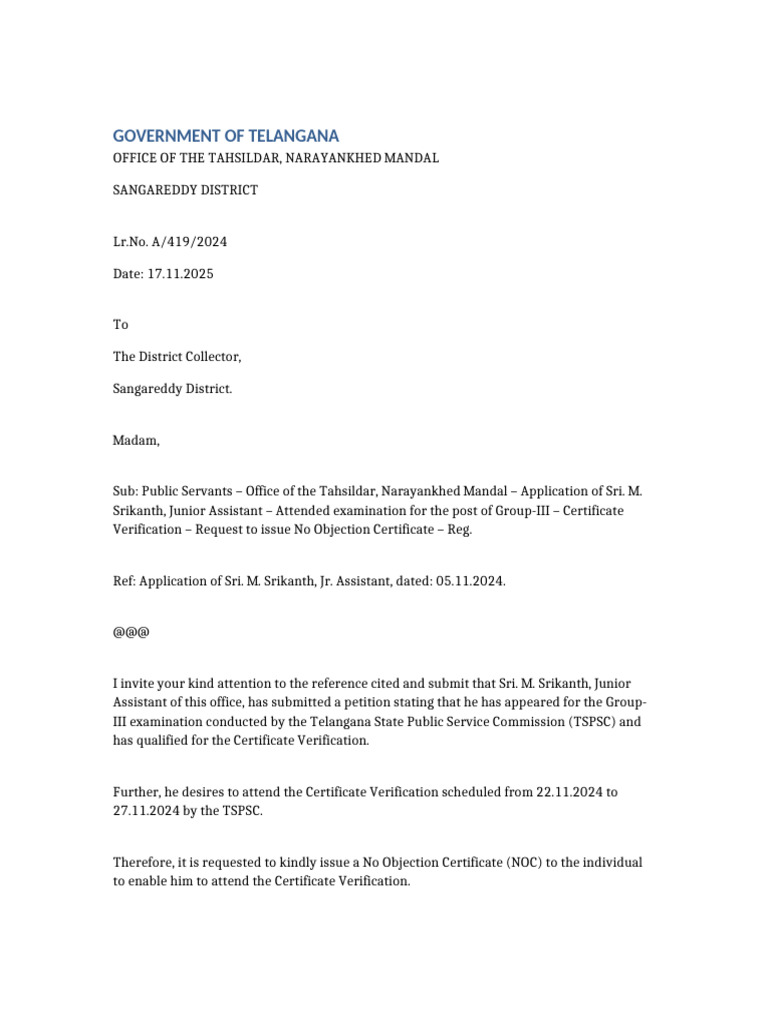 GroupIII NOC Letter | PDF