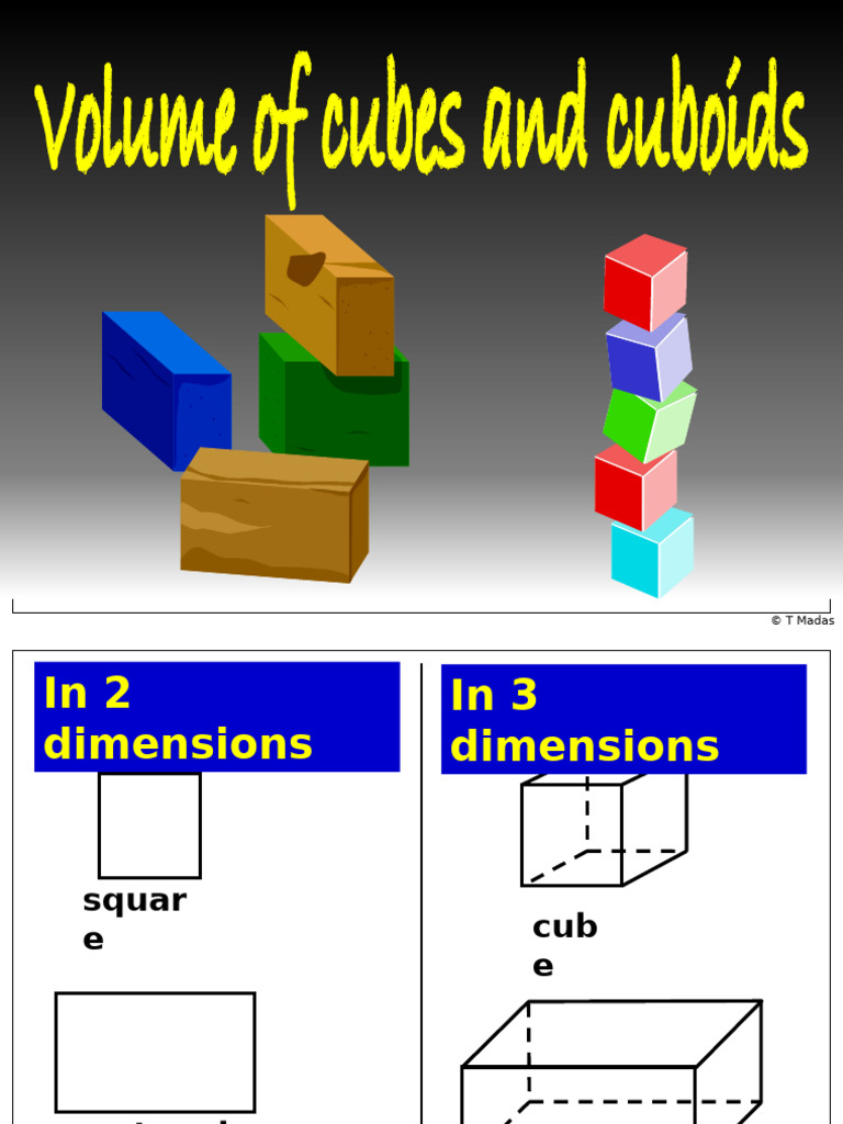Volume of Cubes and Cuboids | PDF | Volume | Area