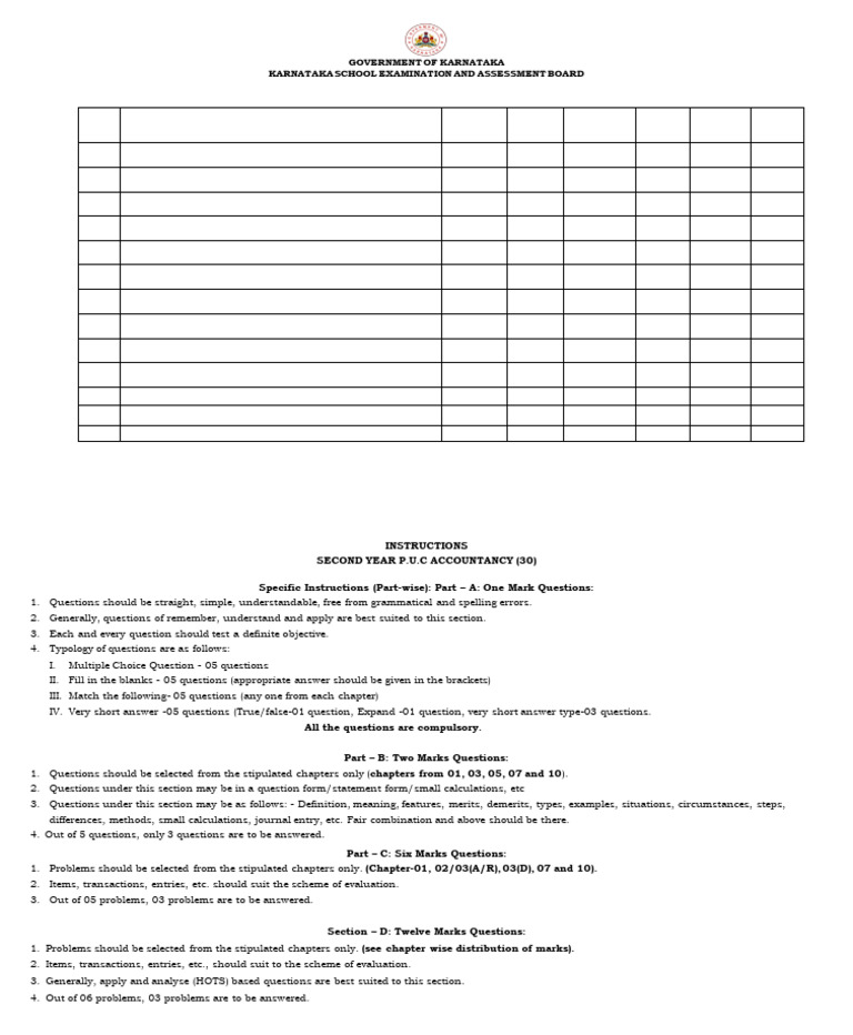 30 Accountancy Bp 21.10.2025 | PDF | Question | Methodology
