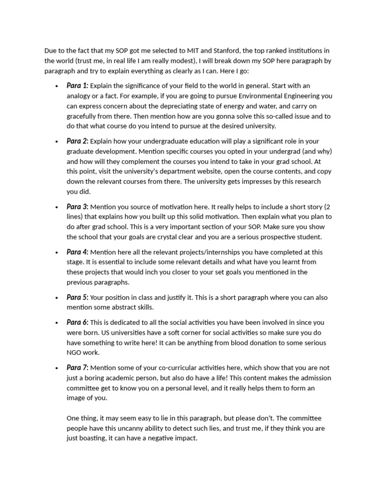 A good SOP | PDF | Cognition