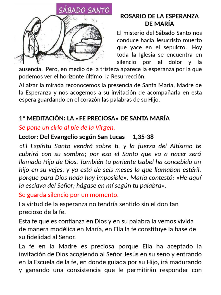 Esperanza y Fe en María: Reflexiones | PDF | María, madre de Jesús | Jesús