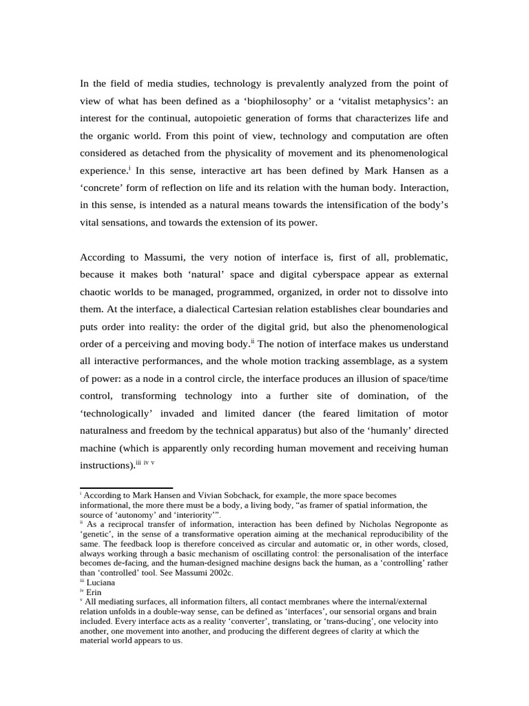 In The Field of Media Studies | PDF | Force | Space