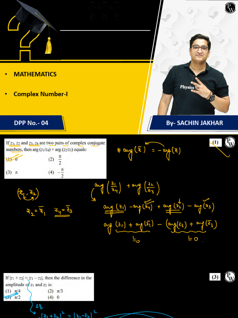 DPP Solution: Mathematics | PDF