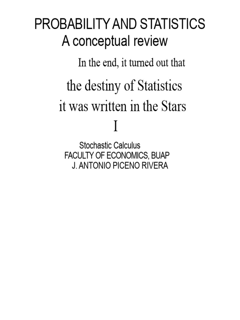 Probability and Statistics Overview | PDF | Probability Distribution ...