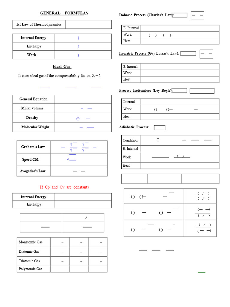 form | PDF | Gases | Physical Quantities